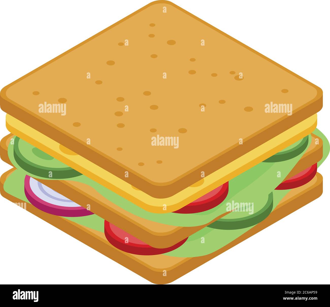 School lunch open sandwich Stock Vector Images - Alamy