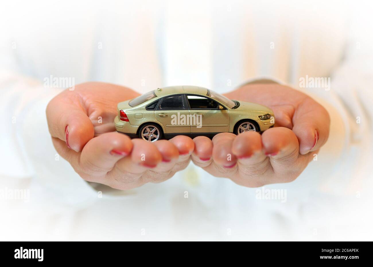 Car in womans hands hi-res stock photography and images - Alamy