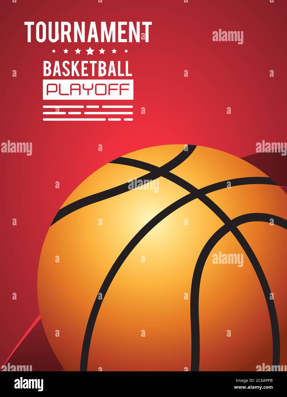 basketball sport poster with balloon vector illustration design Stock ...