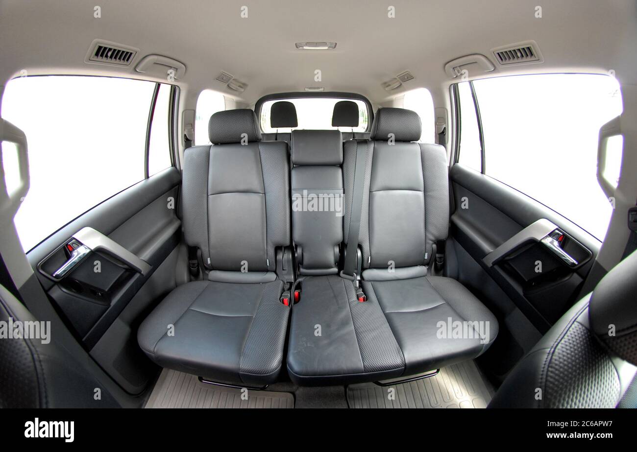 leather rear car seats Stock Photo - Alamy