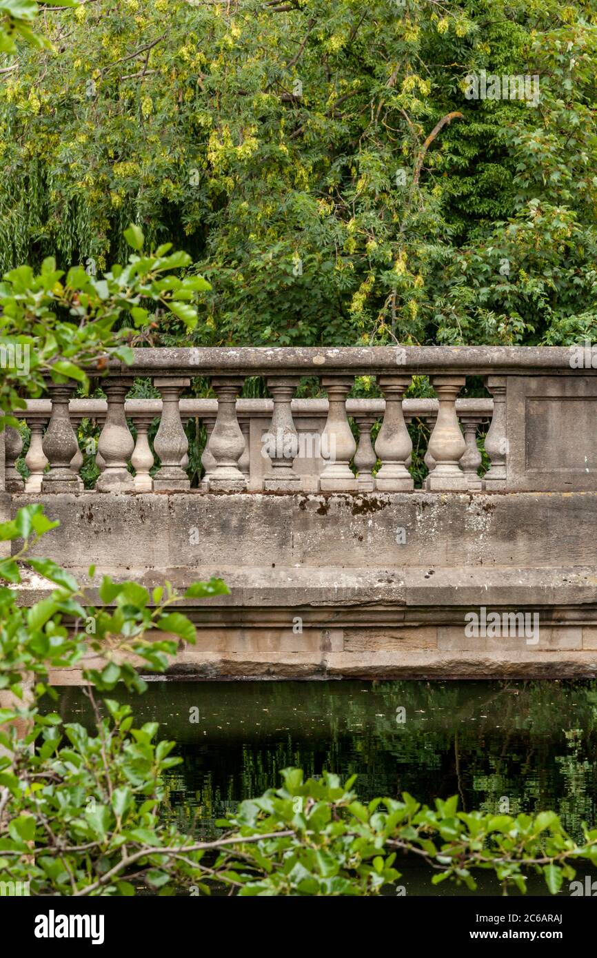 The Balusters and architectural detail of Magdalen Bridge over the ...