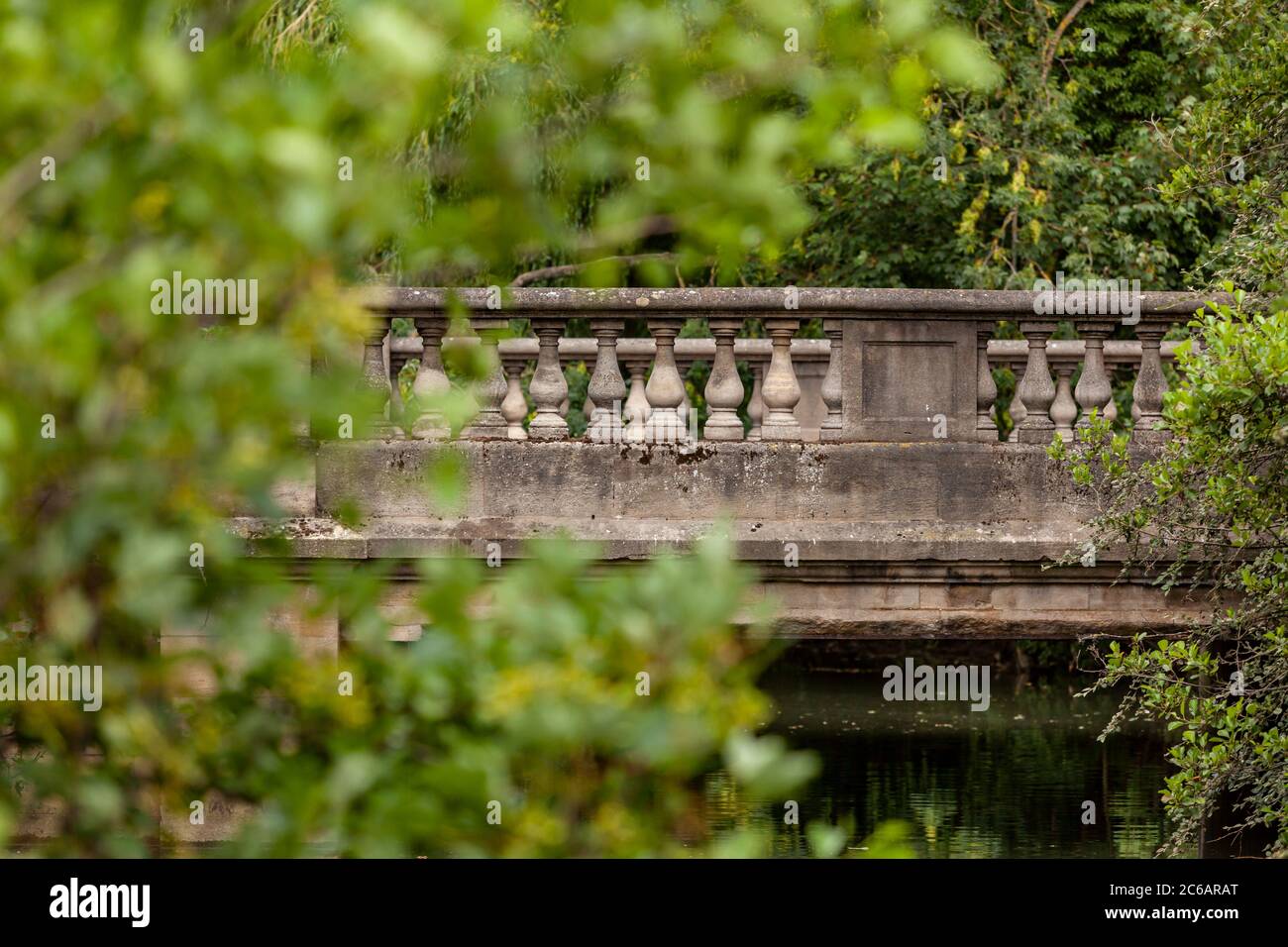 The Balusters and architectural detail of Magdalen Bridge over the ...