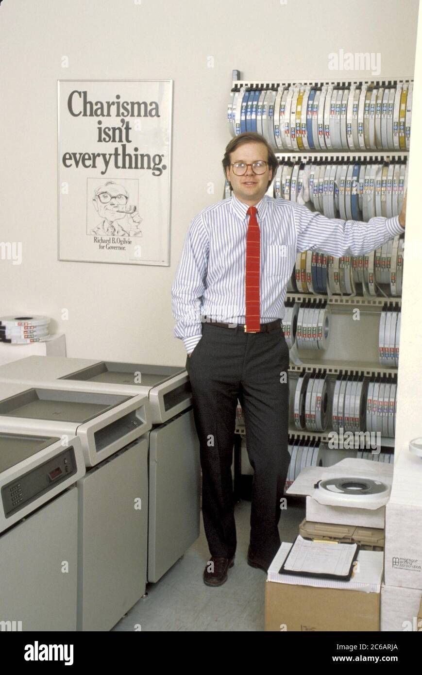 Austin, Texas USA, July 1985: Republican direct mail strategist and ...