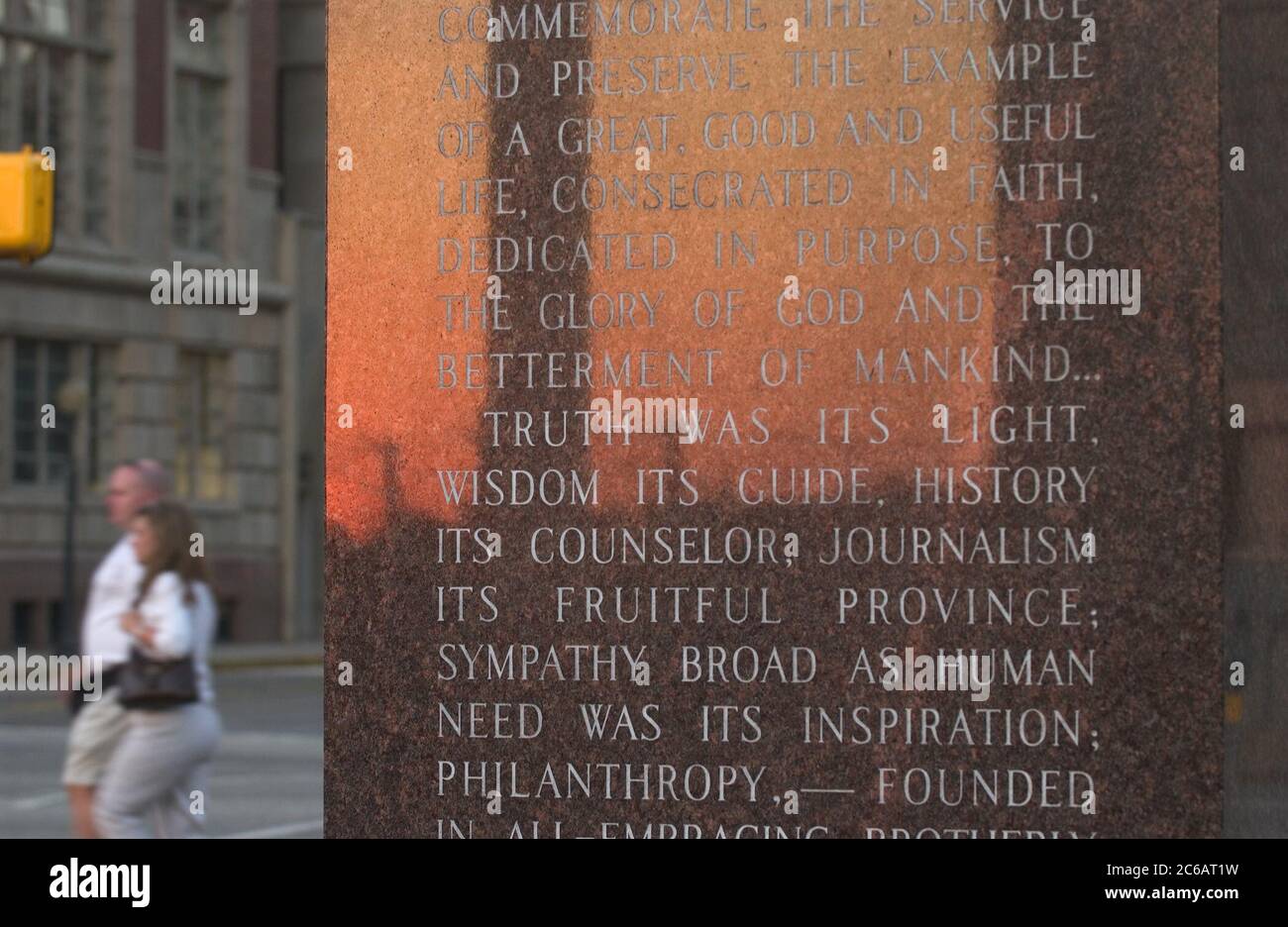 Dallas, TX August 2004; Plaque in Dealey Plaza, site of the Kennedy ...