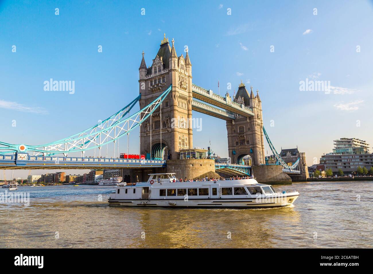 Tower Bridge in London in a beautiful summer day, England, United ...