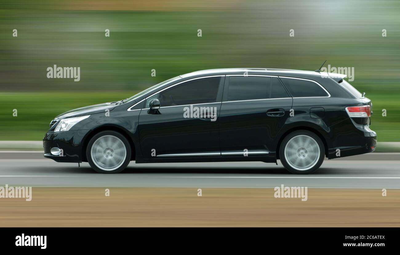 station wagon in motion Stock Photo - Alamy