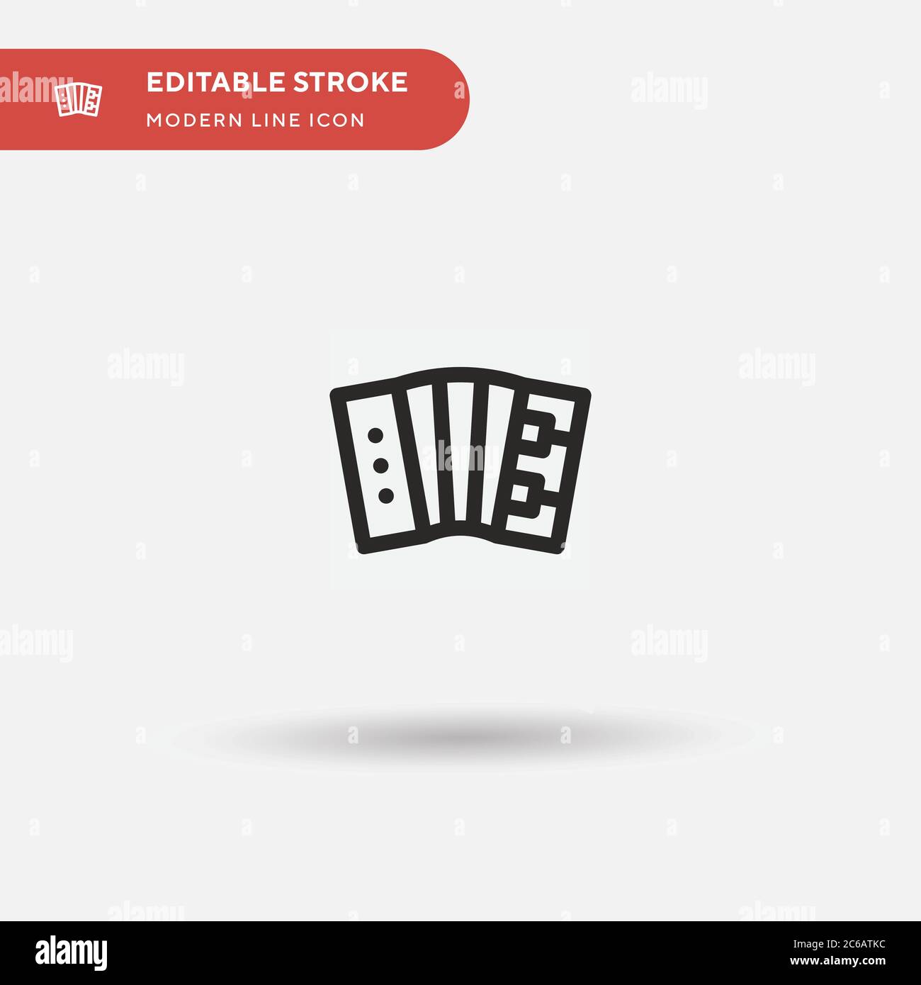 Accordion Simple vector icon. Illustration symbol design template for web mobile UI element ...