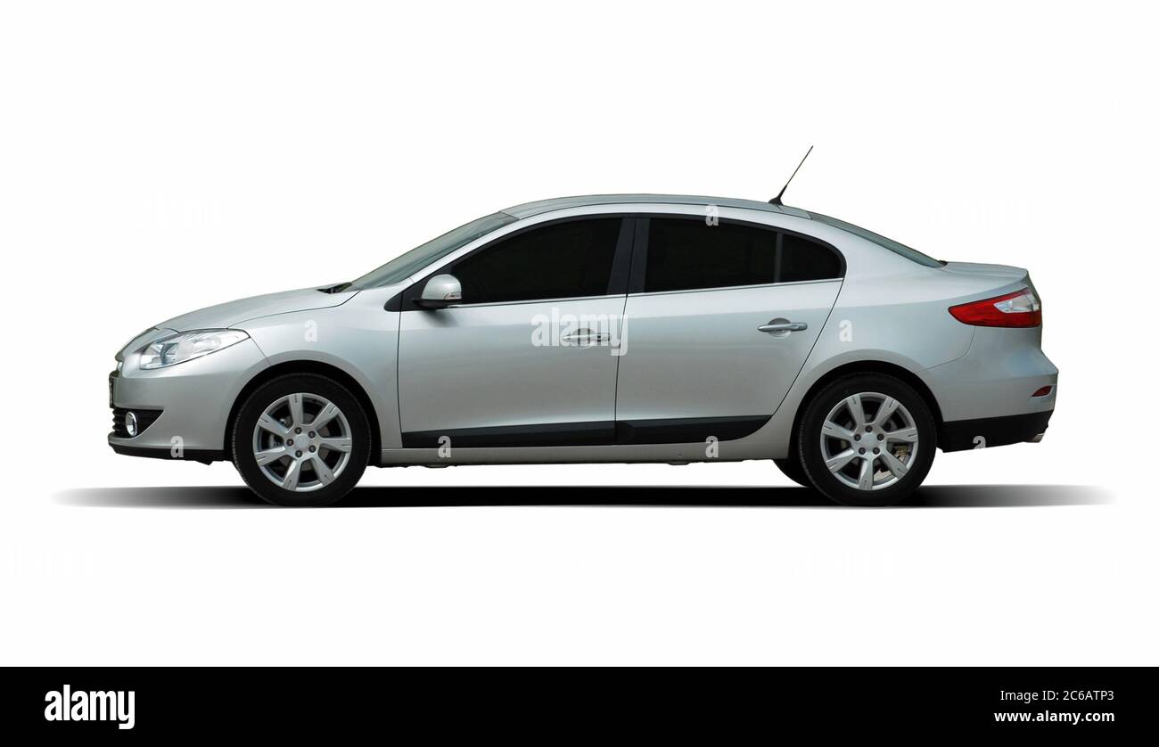 white sedan side view Stock Photo - Alamy