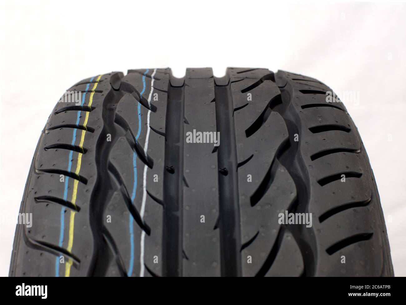 detail of a new summer car tire Stock Photo - Alamy