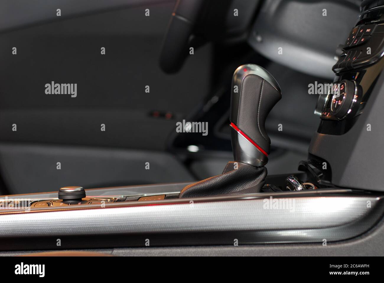 Automatic gear shift handle Stock Photo - Alamy