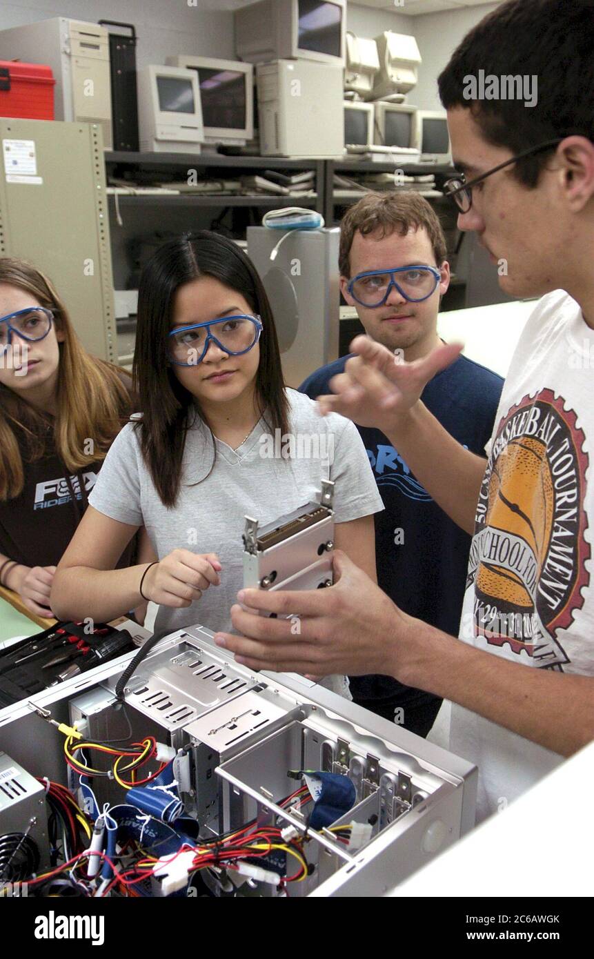 Teens wearing safety goggles hi-res stock photography and images - Alamy