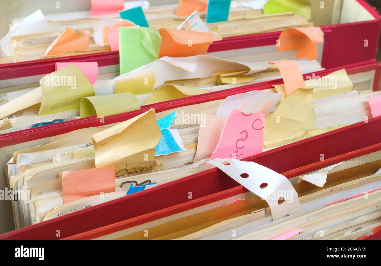 Row of folders hi-res stock photography and images - Alamy