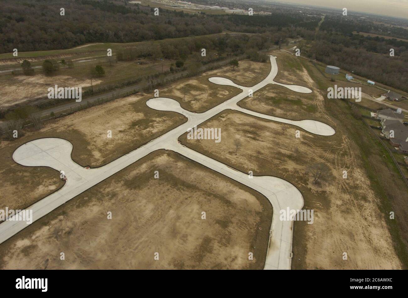 Aerial view suburban texas houston hi-res stock photography and images ...