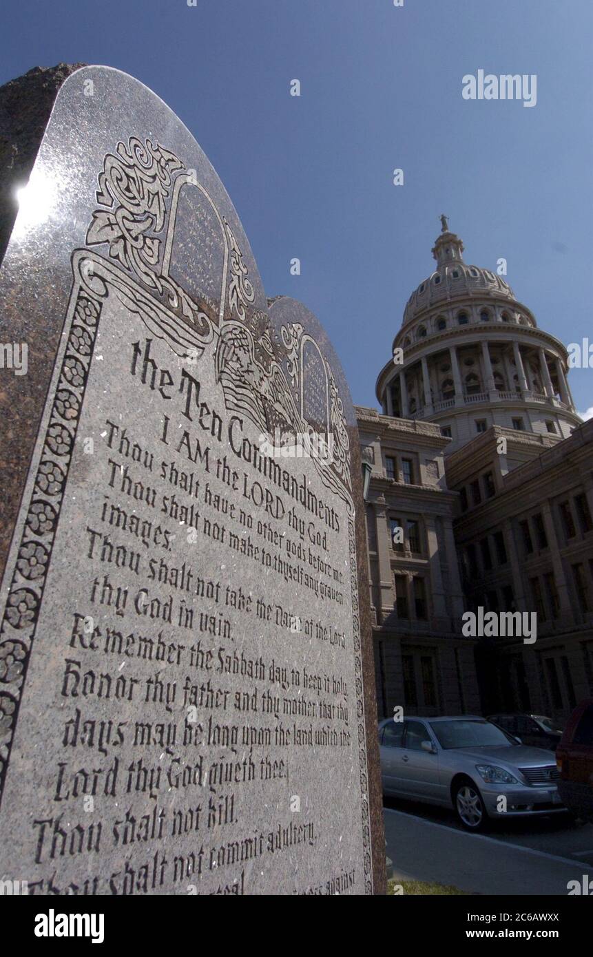 Texas state capital ten commandments hi-res stock photography and ...