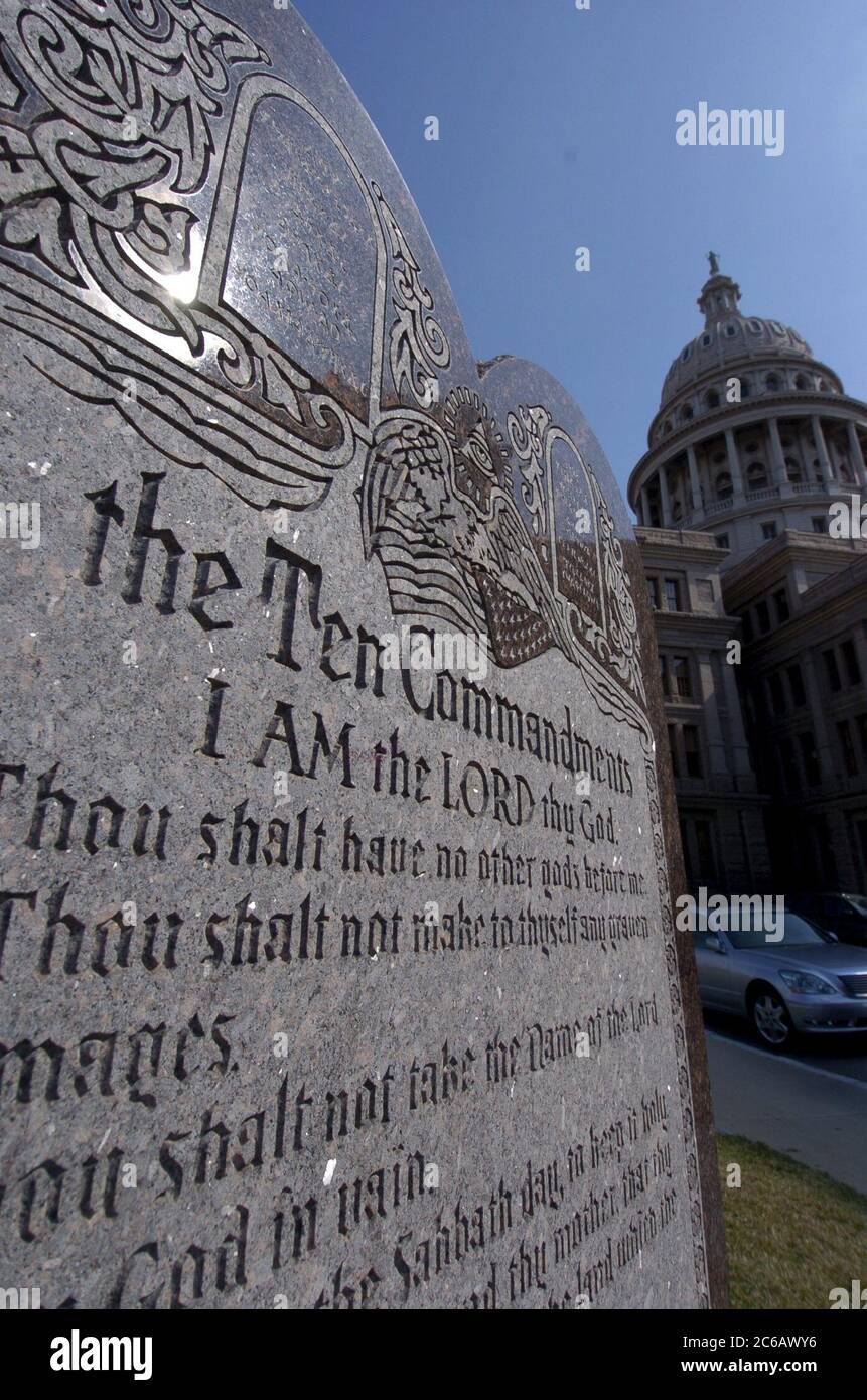 Texas state capital ten commandments hi-res stock photography and ...