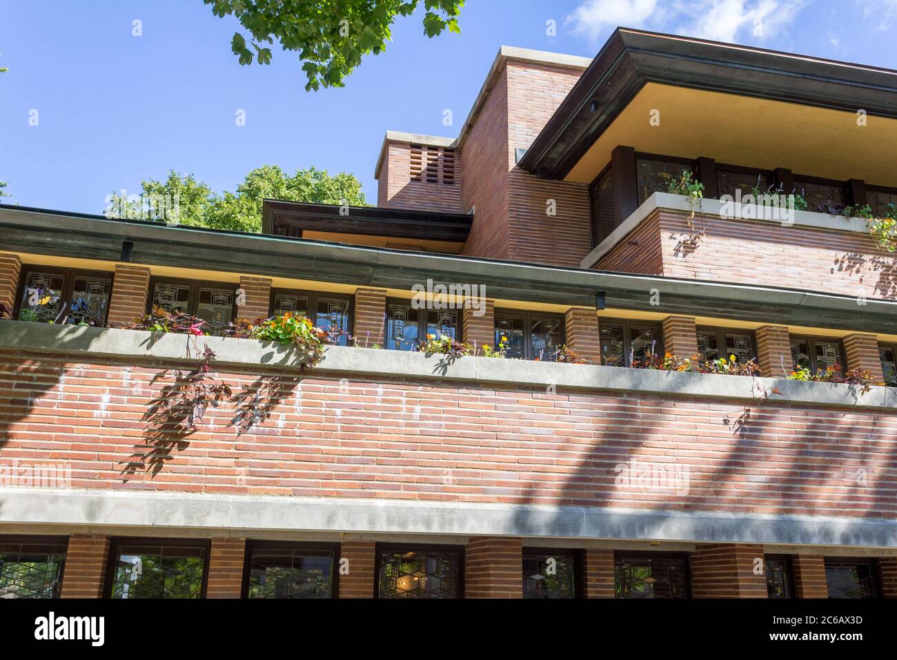 Frederick C. Robie House, Hyde Park, Chicago, Illinois, USA Stock Photo ...