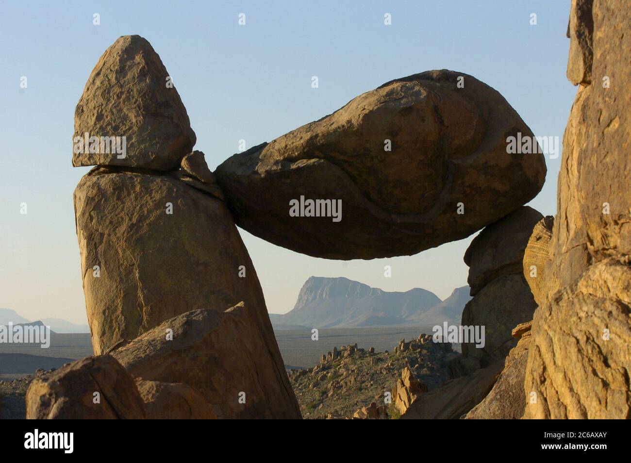 Big Bend National Park, Texas USA, March 17 2005: Early morning sun ...
