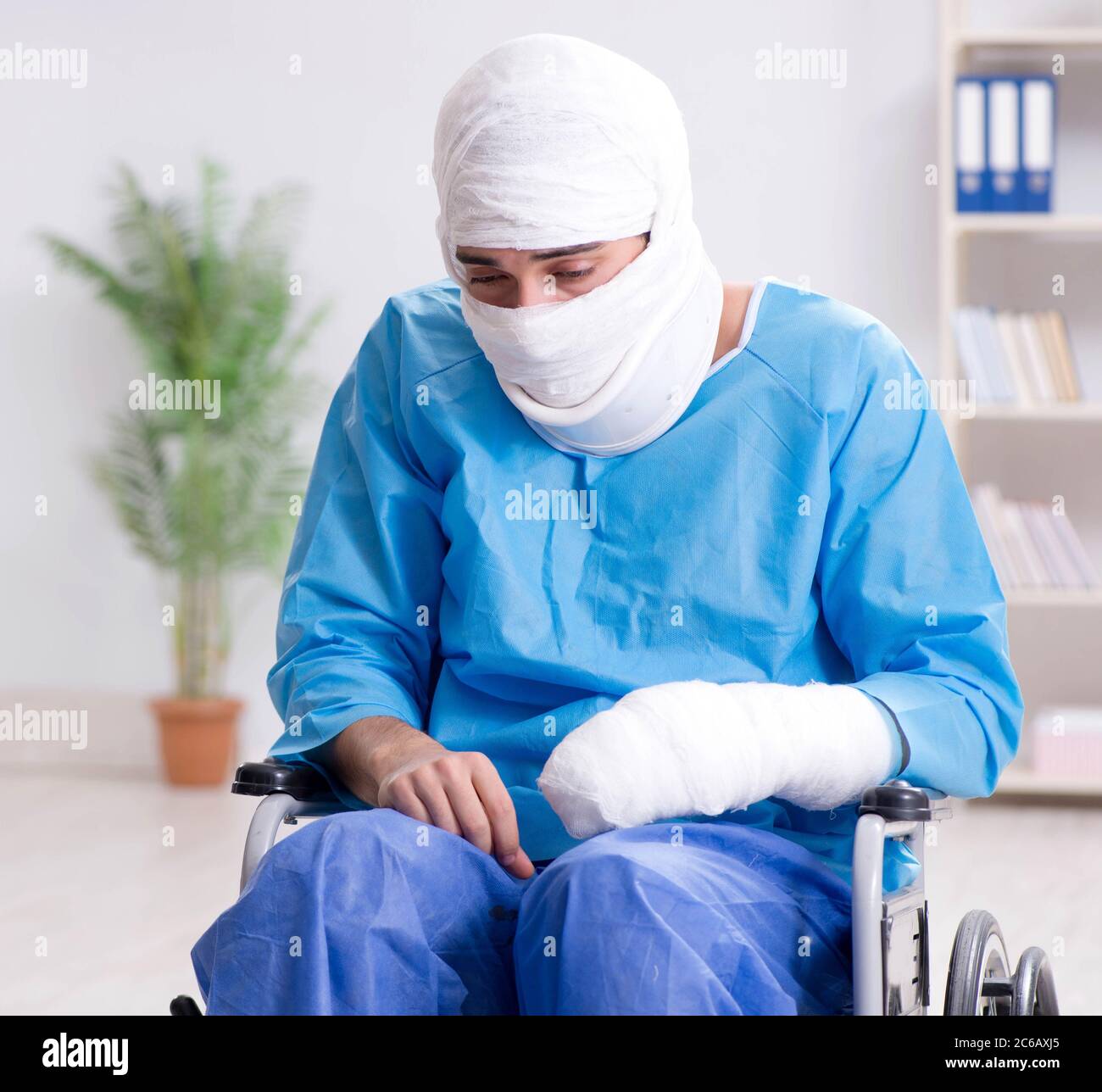 The man suffering from multiple broken bones and fractures Stock Photo ...