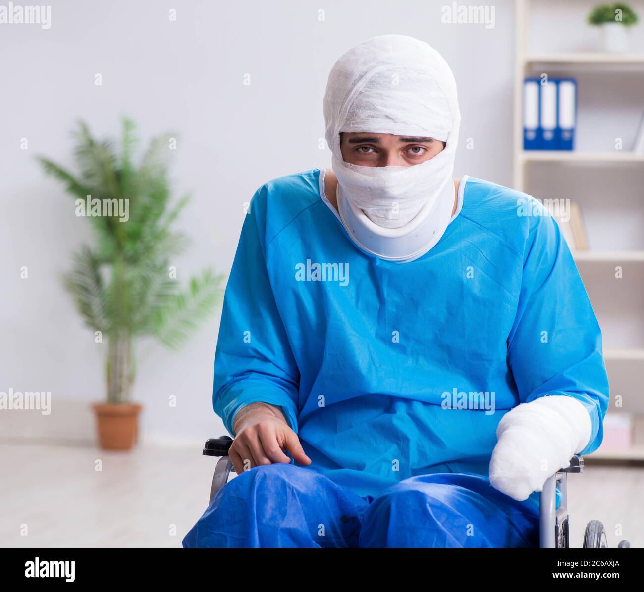 The man suffering from multiple broken bones and fractures Stock Photo ...