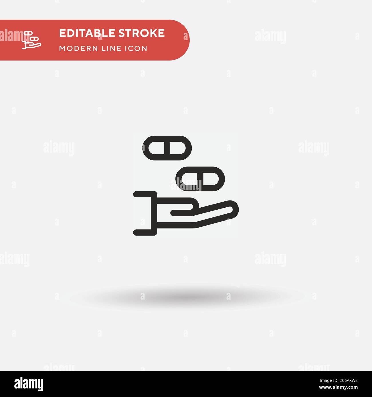 Pills Simple vector icon. Illustration symbol design template for web ...