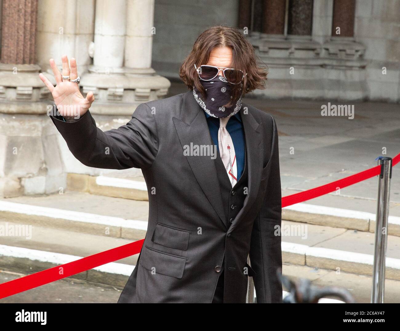 London, UK. 8th July, 2020. Johnny Depp arrives at the High Court in ...