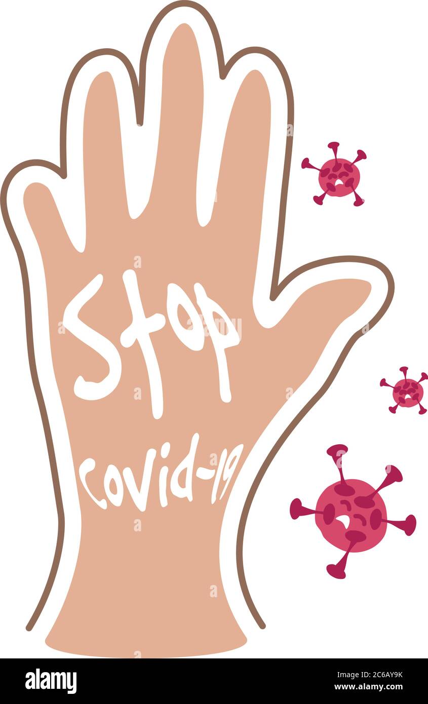 stop sign, avoid infection by coronavirus or covid 19 vector ...