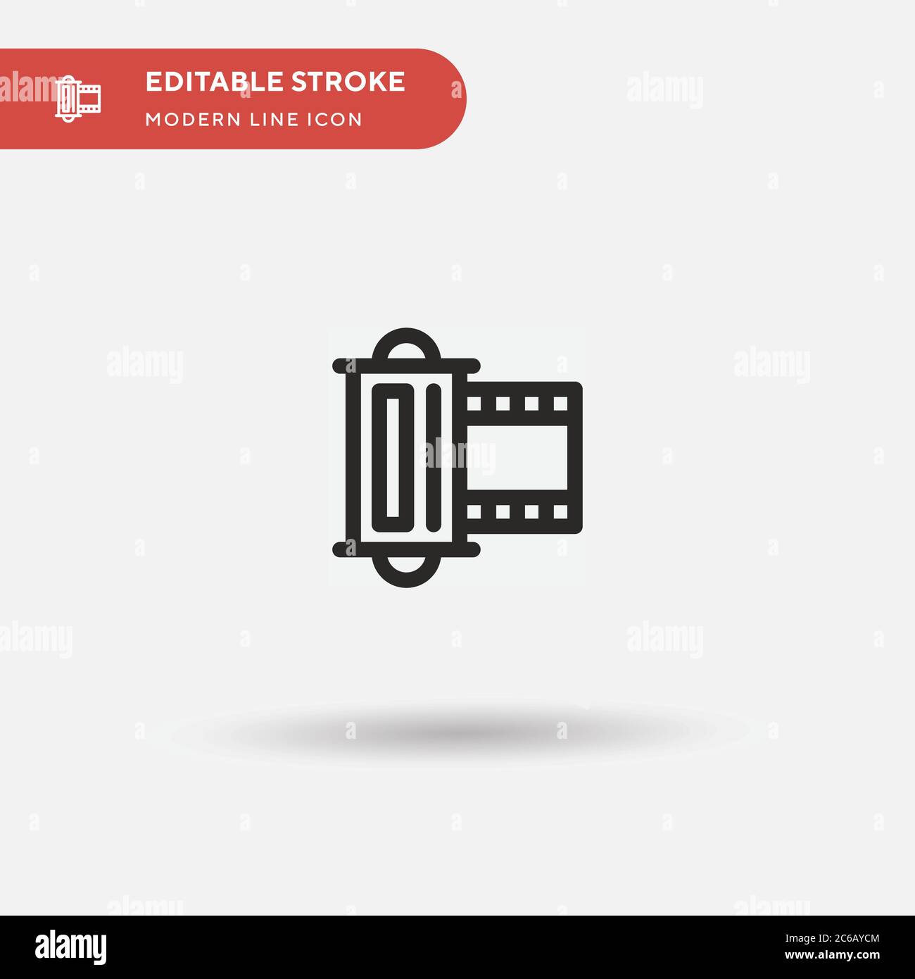 Reel Simple vector icon. Illustration symbol design template for web ...