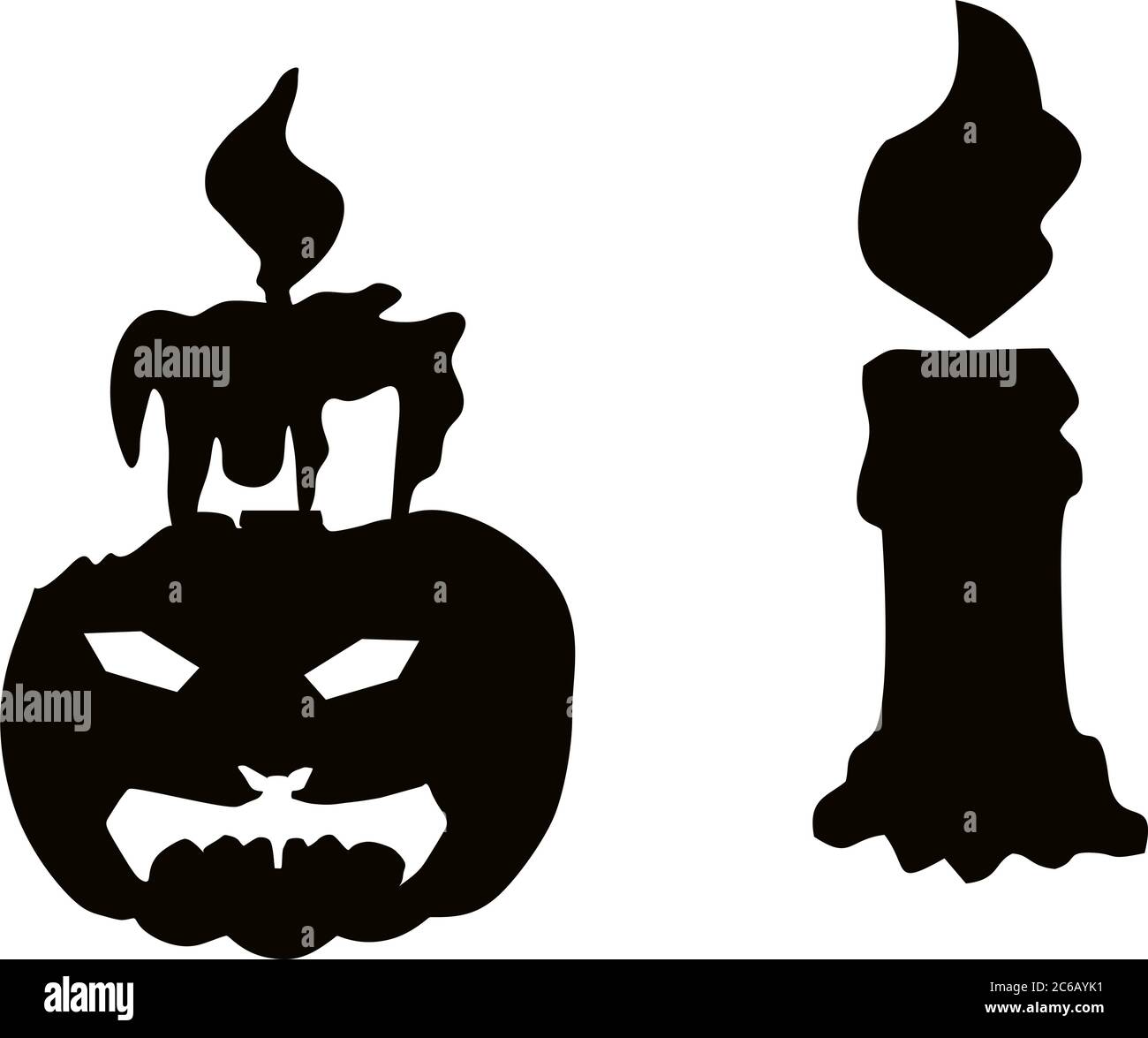Pumpkin with candle light Stock Vector Images - Alamy
