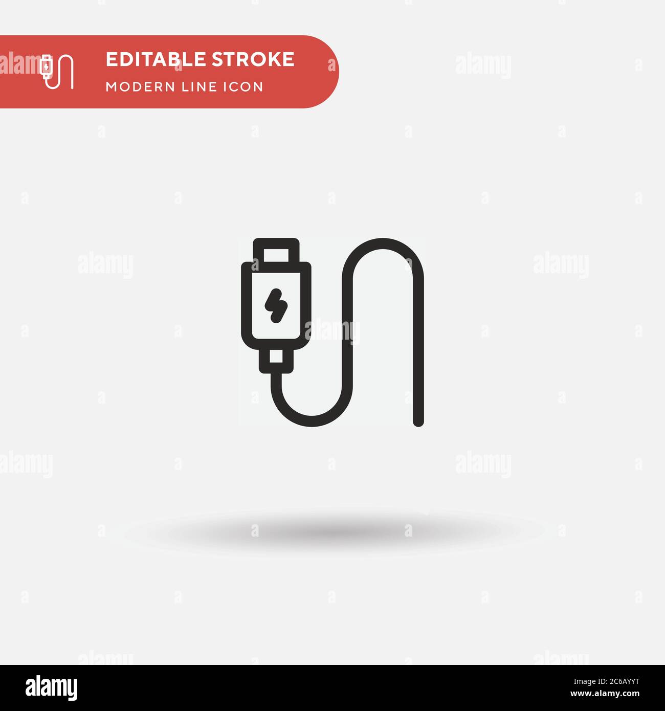 Cable Simple vector icon. Illustration symbol design template for web ...