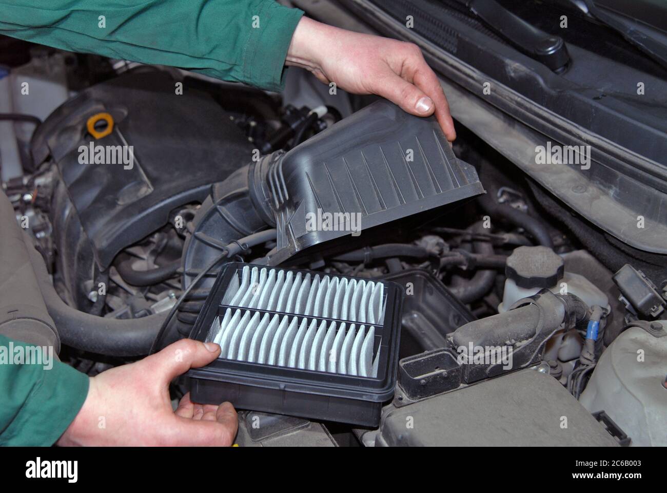replacement of air filter Stock Photo - Alamy