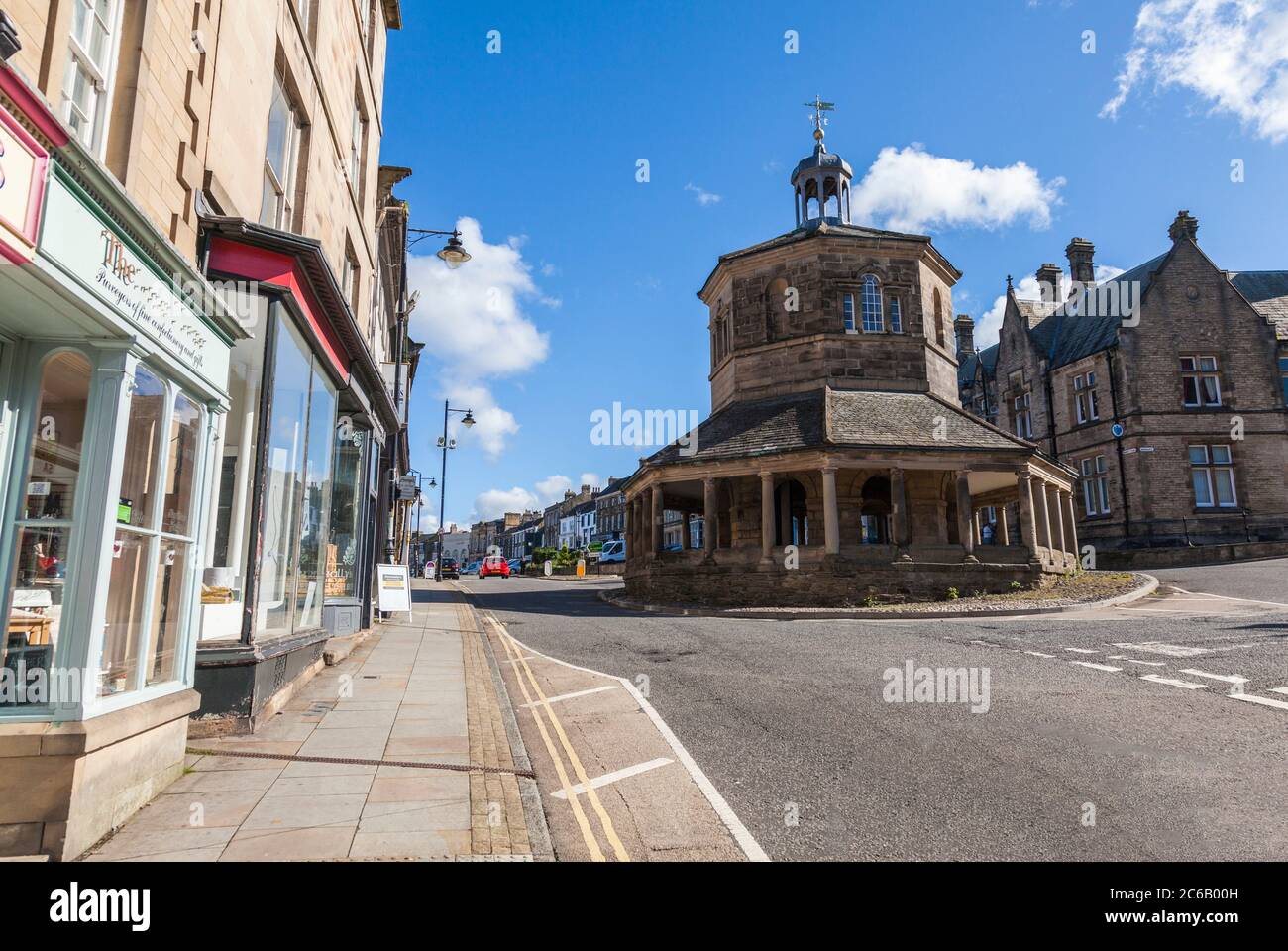 The octangular Market Cross or Butter Market in Barnard Castle,England ...