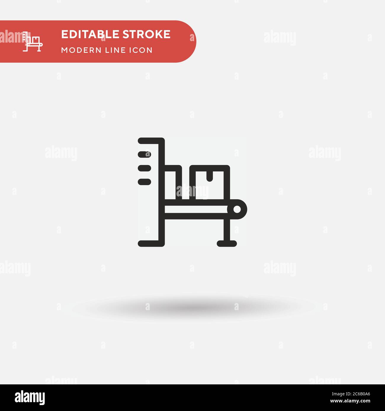 Conveyor Simple vector icon. Illustration symbol design template for ...