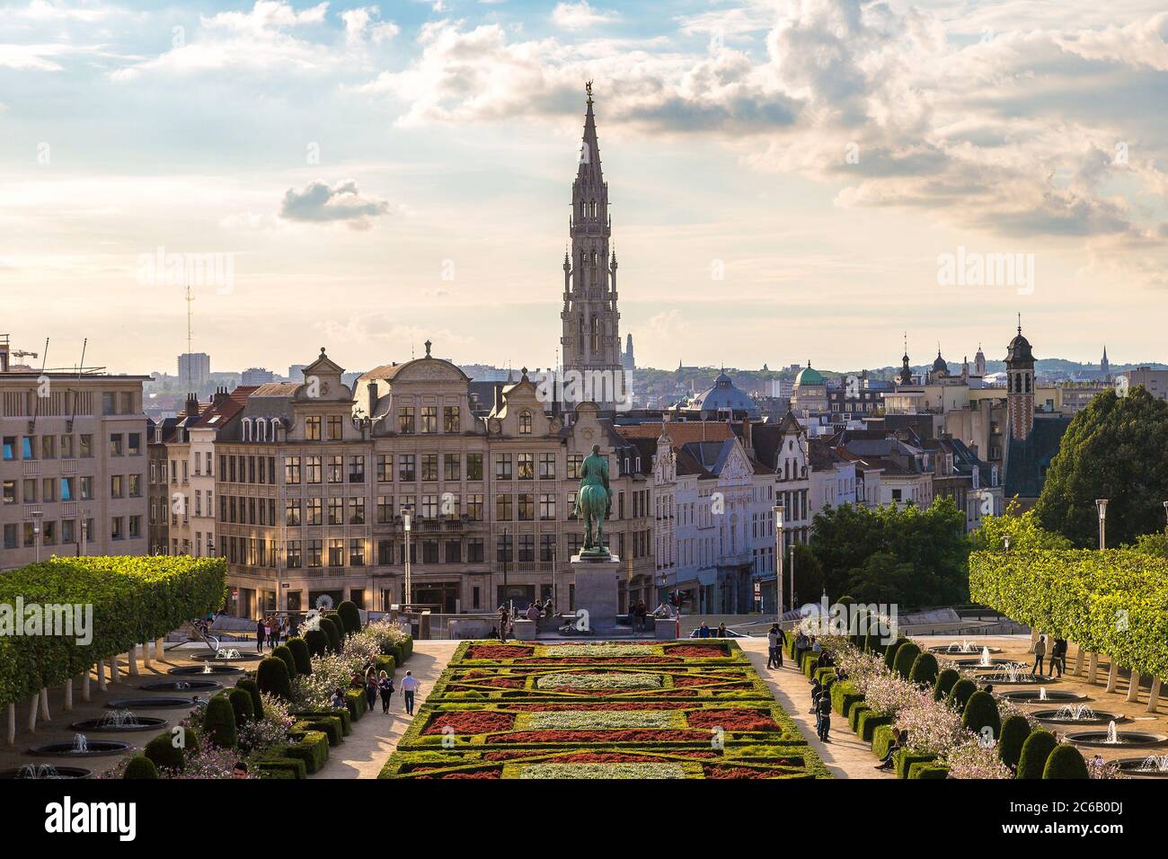 Cityscape of Brussels in a beautiful summer day, Belgium Stock Photo ...