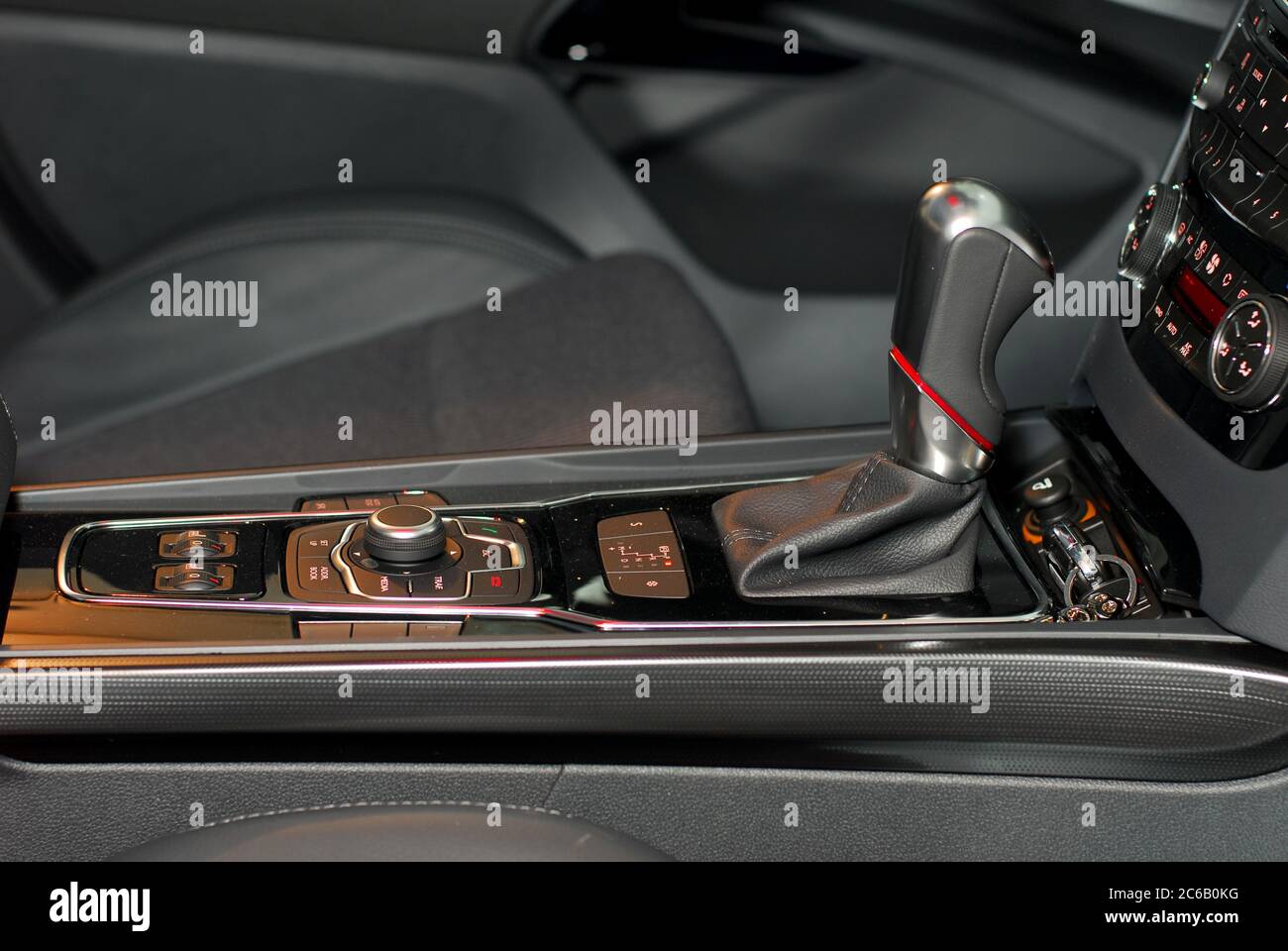 Automatic gear shift handle Stock Photo - Alamy