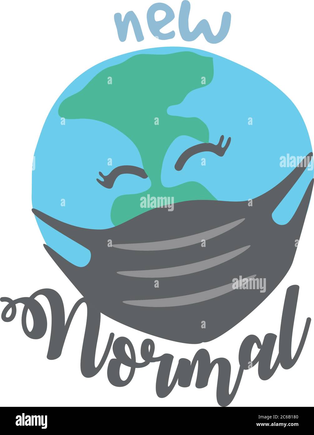 new normal label, lettering about new normal vector illustration design ...