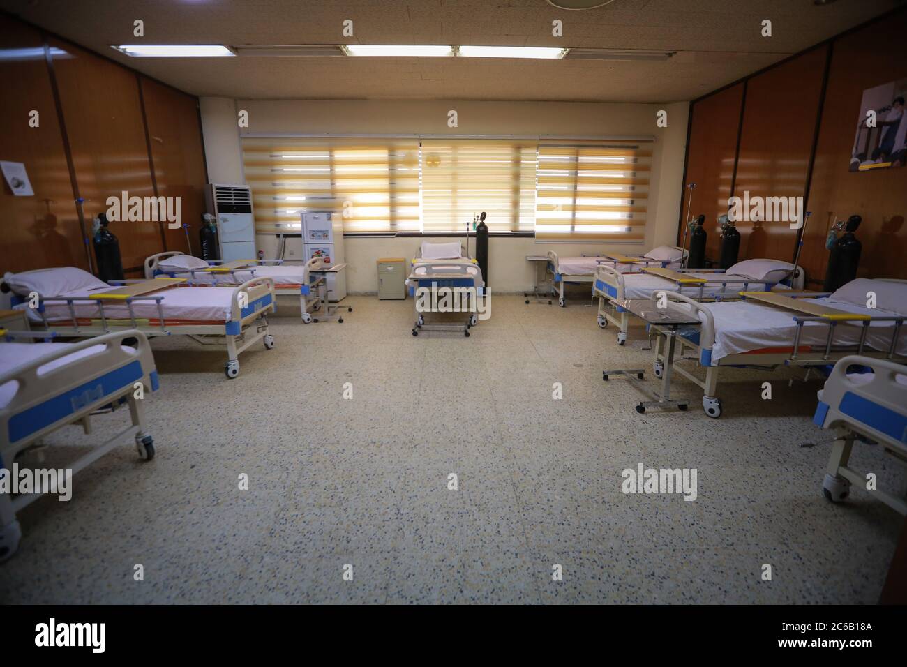 Sadr City, Iraq. 08th July, 2020. A view inside a ward at Al-Ataa ...