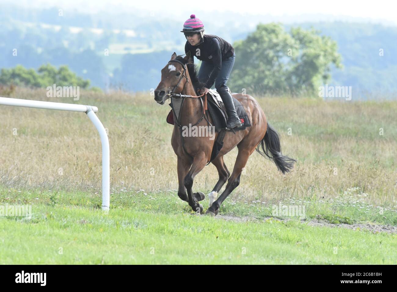 Rider gallops on horse hi-res stock photography and images - Alamy