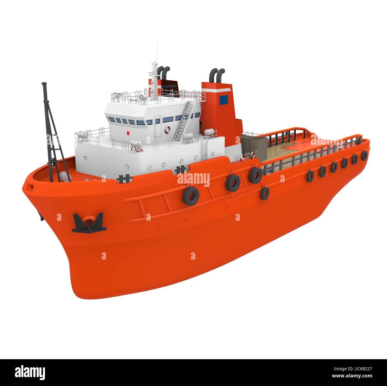 Anchor Handling Tug Supply Vessel Isolated Stock Photo - Alamy