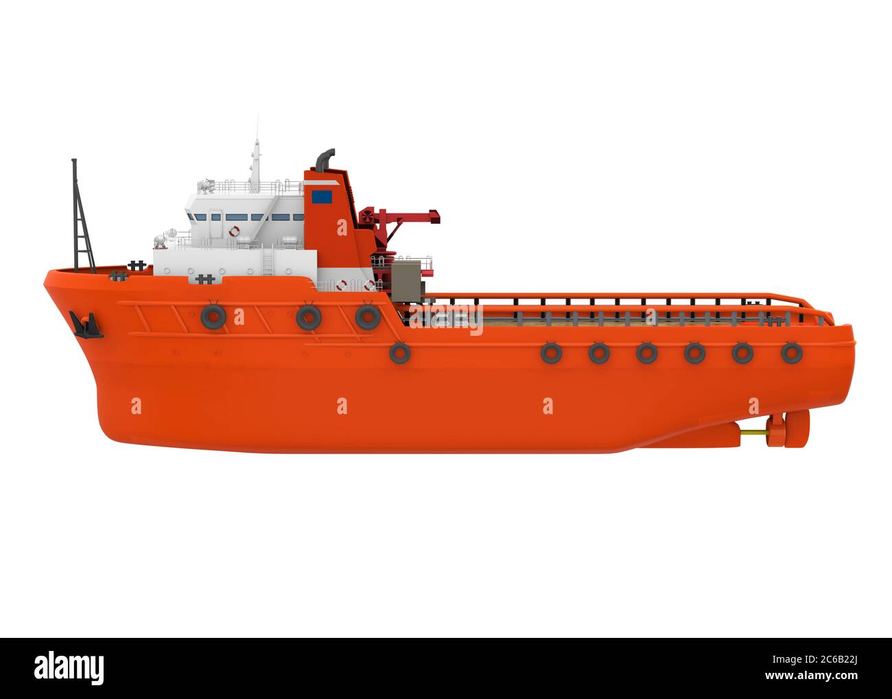 Anchor Handling Tug Supply Vessel Isolated Stock Photo - Alamy