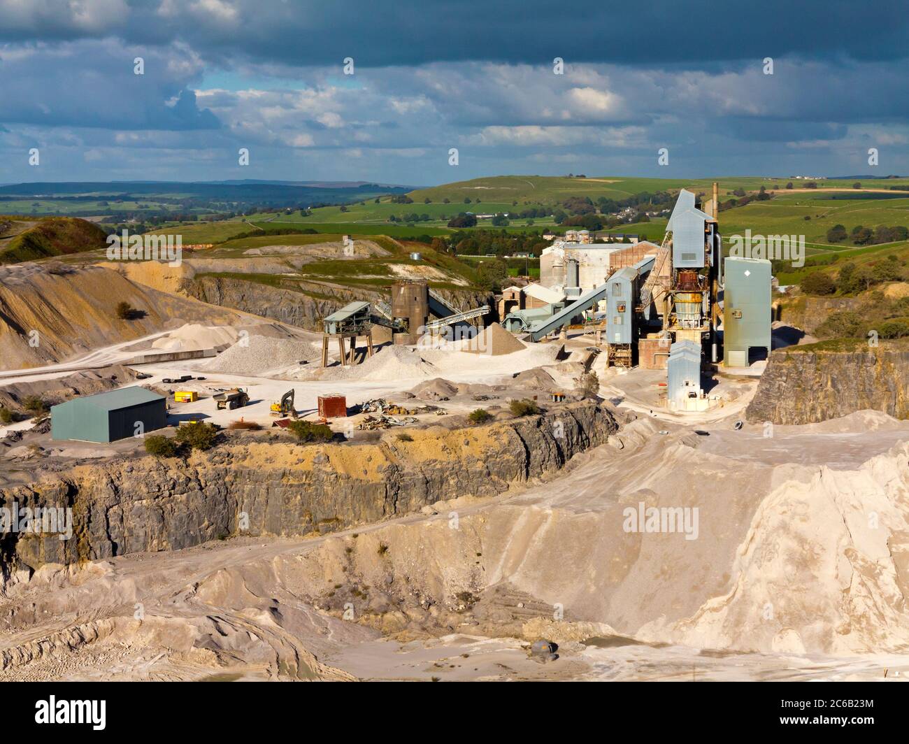 Hindlow Quarry near Buxton in the Derbyshire Peak District England UK ...
