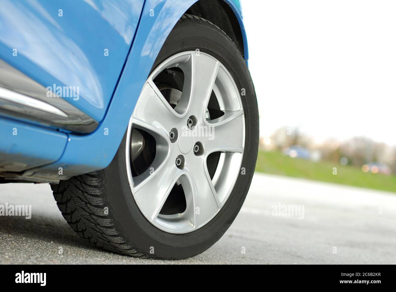 tire and alloy wheel on this high performance sports car Stock Photo ...
