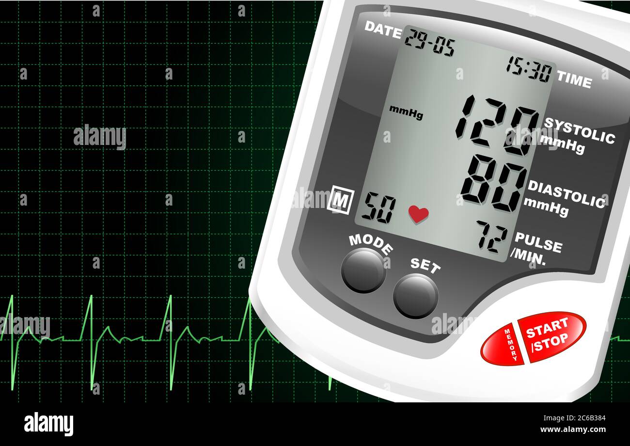 High pressure monitor Stock Vector Images - Alamy