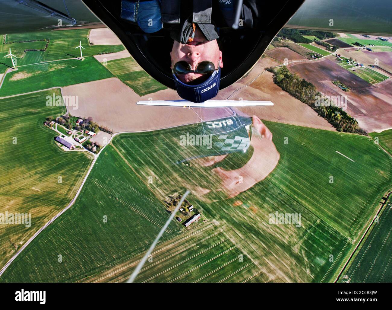 Glider Daniel Ahlin trains loops before the World Gliding Championships ...