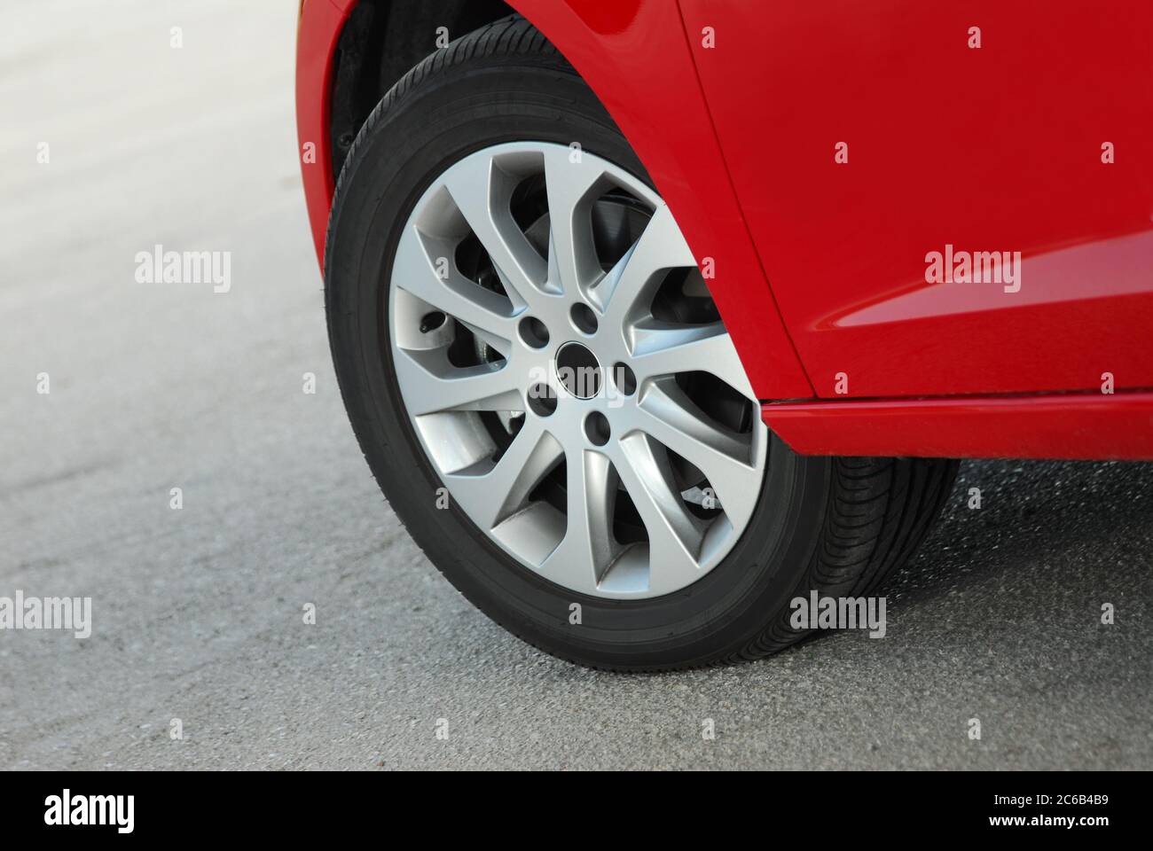 tire and alloy wheel on passenger car Stock Photo - Alamy