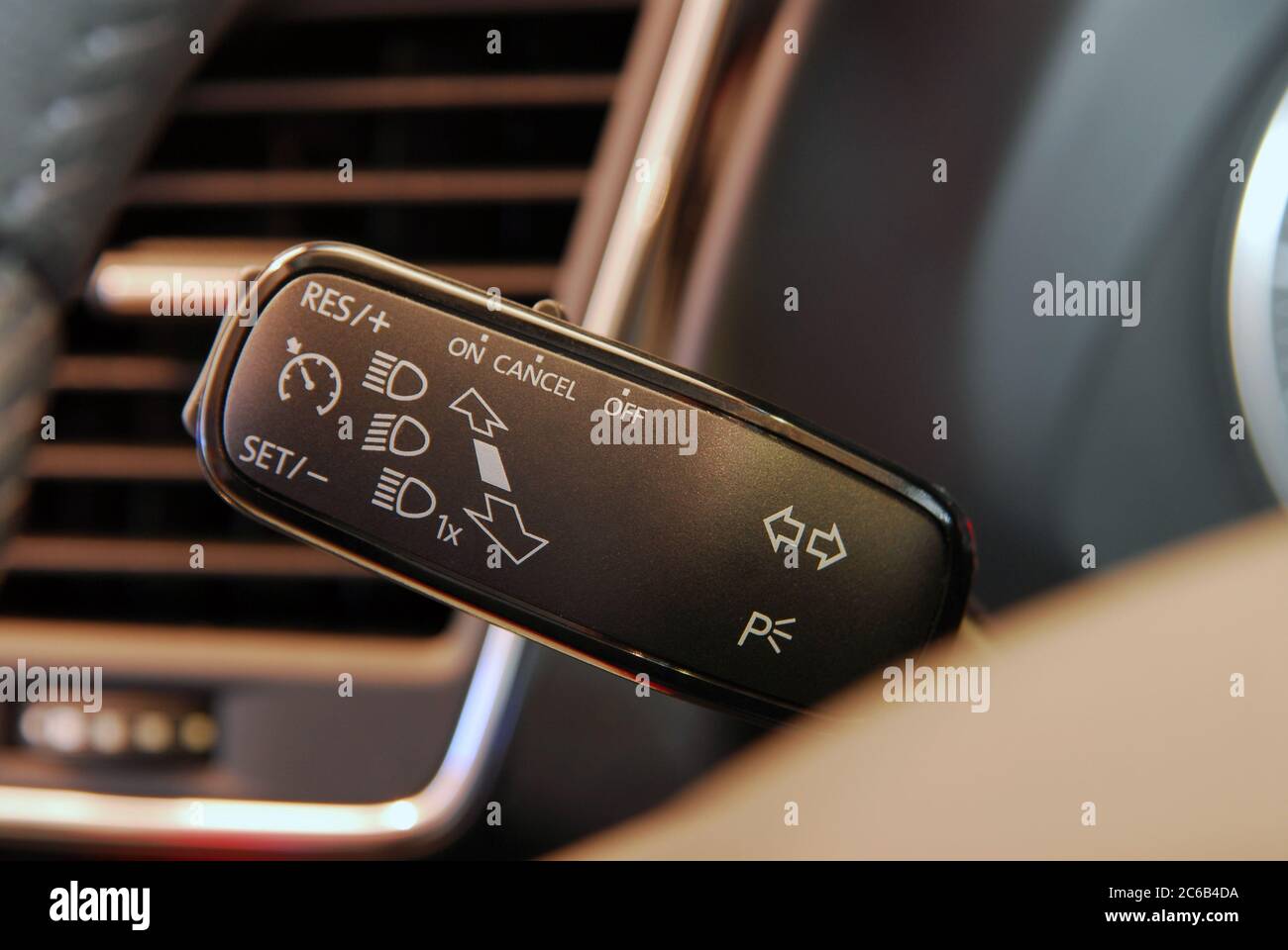 Cruise control button, and car lighting switch Stock Photo - Alamy