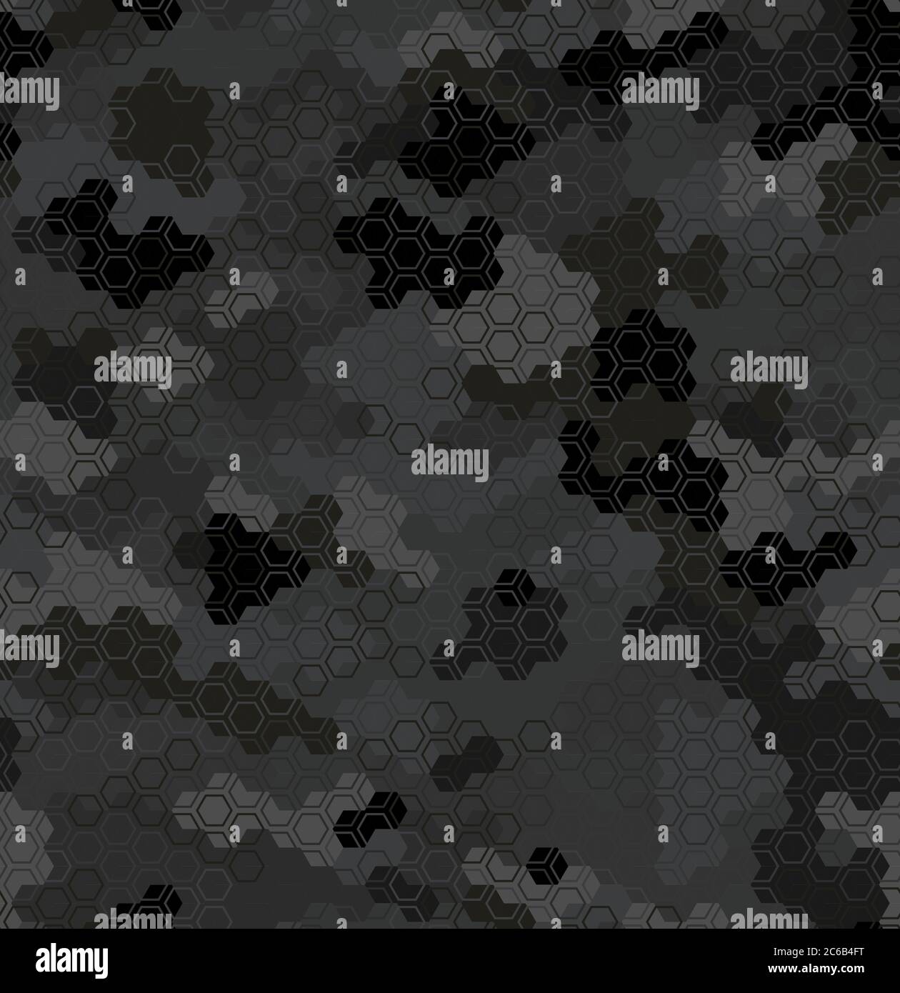 Vector background of grey dust digital hex camoflage pattern. Urban ...