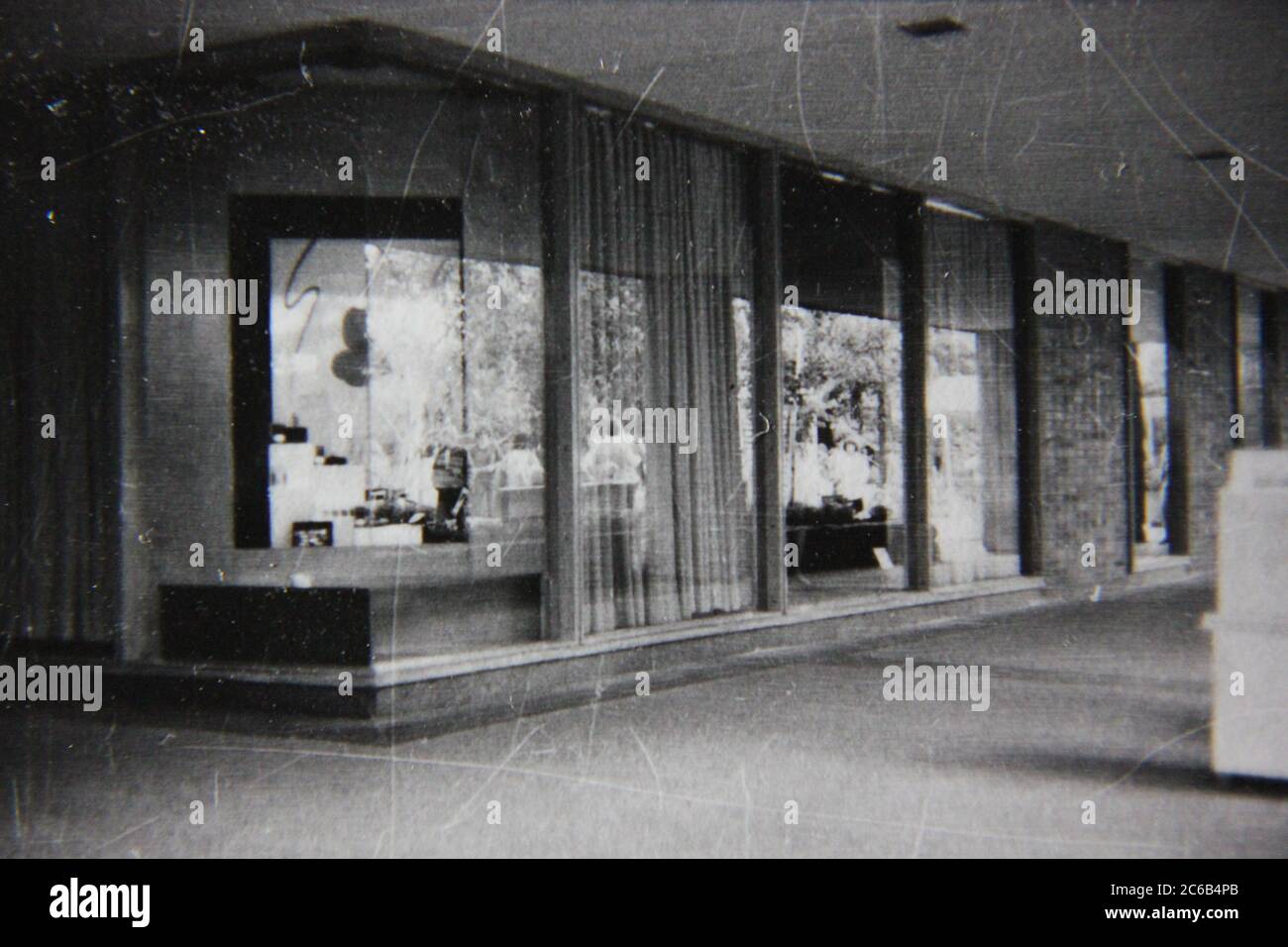 Fine 70s vintage black and white lifestyle photography of store windows ...