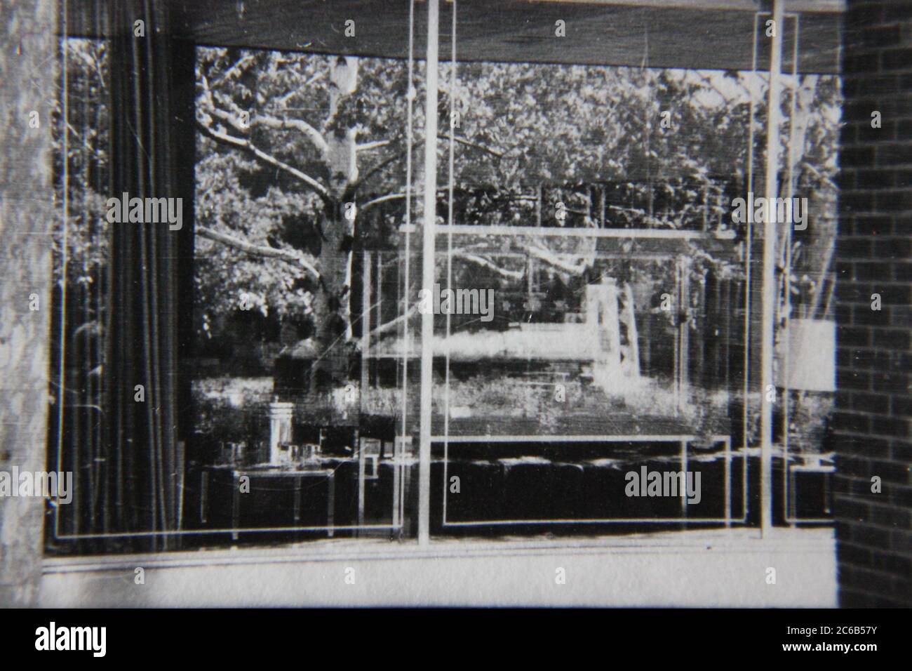 Fine 70s vintage black and white lifestyle photography of store windows ...