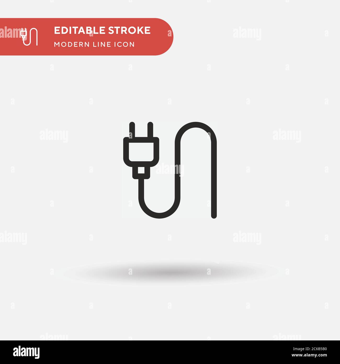 Cord Simple vector icon. Illustration symbol design template for web ...