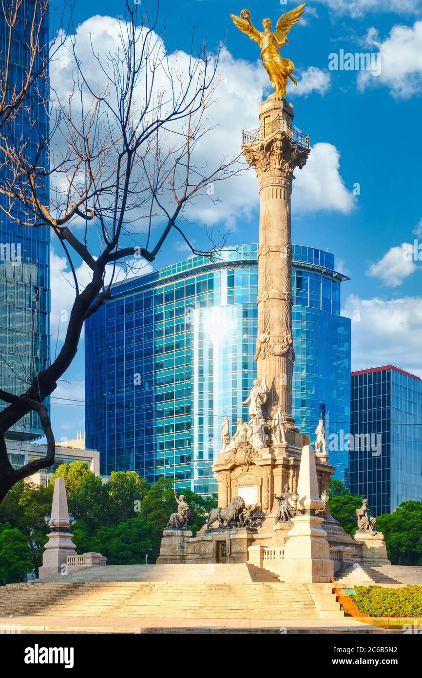 The Angel of Independence at Paseo de la Reforma , a symbol of Mexico ...